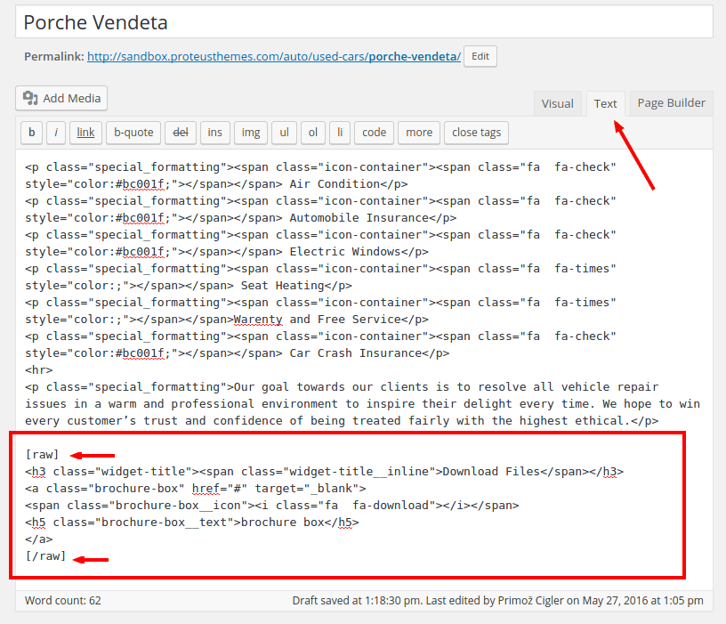 How to add Brochure Box in the portfolio sidebar? - ProteusThemes