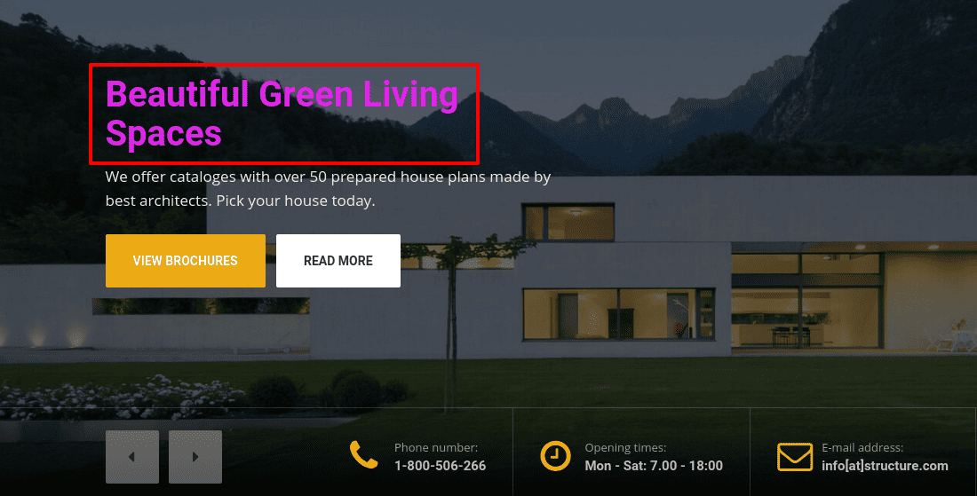 Slider text color - ProteusThemes