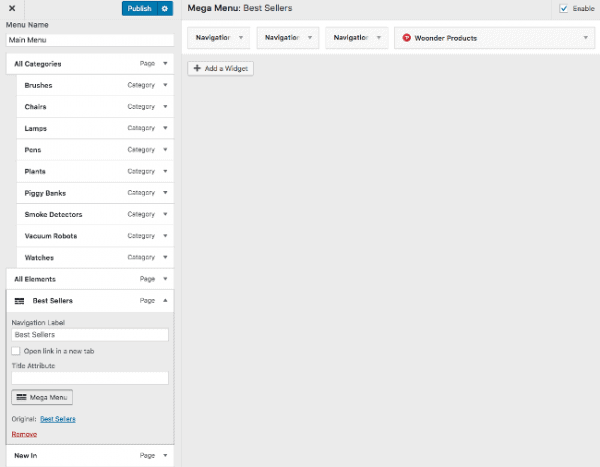 How to edit the mega menu - ProteusThemes