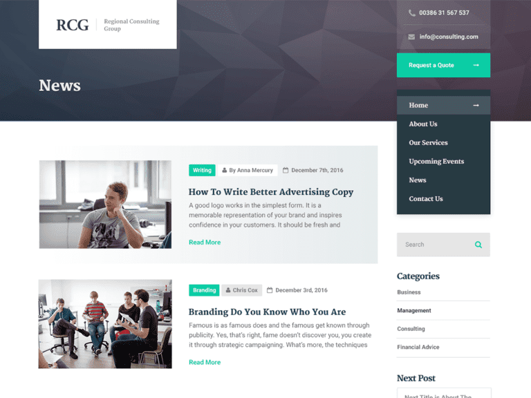 ConsultPress Lite - Free WordPress Blog Theme for Writers